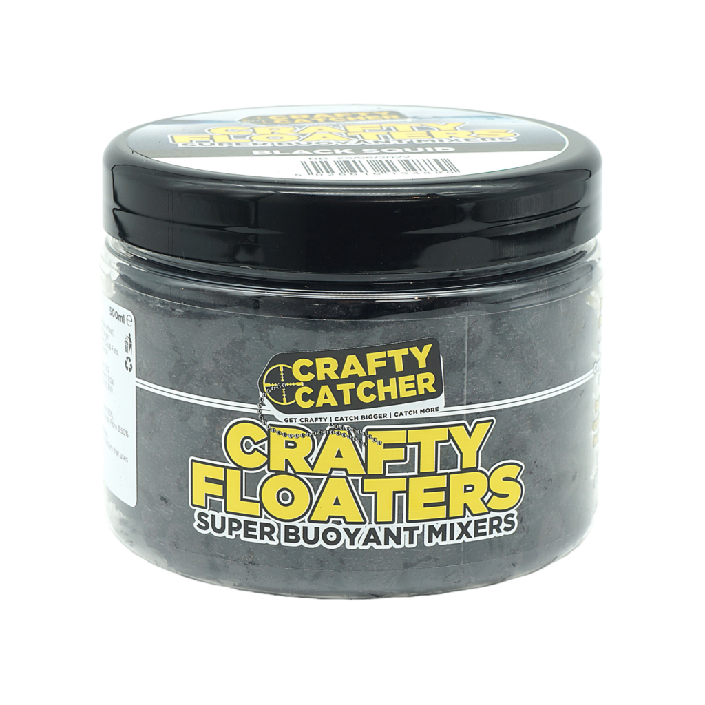 Crafty Catcher Prepared Floaters Black Squid 550ml - Bait Superstore